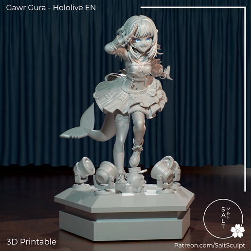 🦈 Gawr Gura - 6th Fes Idol Outfit - Hololive EN・ 3D File for 3D ...