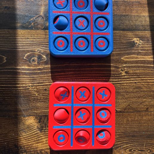 🧸 Tic Tac Toe - Print in Place・ 3MF File for 3D printing・Cults
