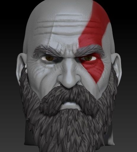 🗝️ KRATOS (KEYCHAIN)・ STL File for 3D printing・Cults