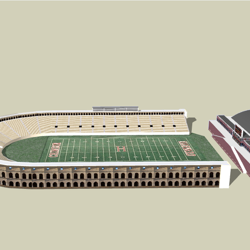 🏟️ Harvard Stadium (Harvard Crimson)・ STL File for 3D printing・Cults