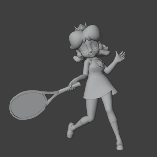 👸 Princess Daisy Tennis Pose STL - Mario Sports 3D Print・ STL File for ...