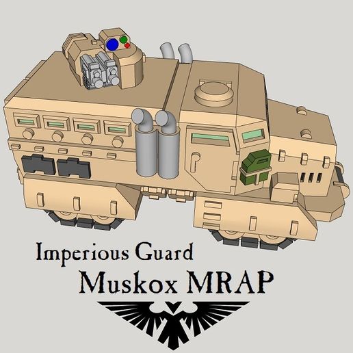 🎲 6mm & 8mm Muskox MRAP Vehicles・ 3D File for ・Cults