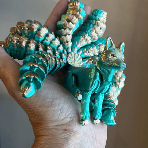 3D printing Kitsune - Flexi Articulated Fox with Nine Tails (print in ...