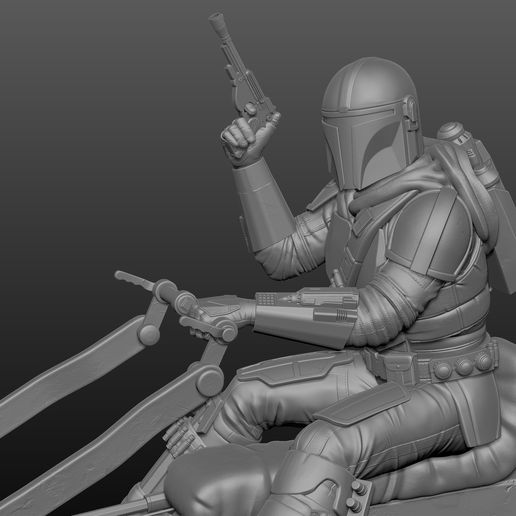 STL file The Mandalorian Diorama 1/6 Scale・3D print design to download・Cults