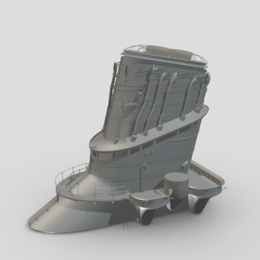 🚬 Yamato-Class Battleship – Main Smoke Funnel Stack (1/200 & 1/350 ...