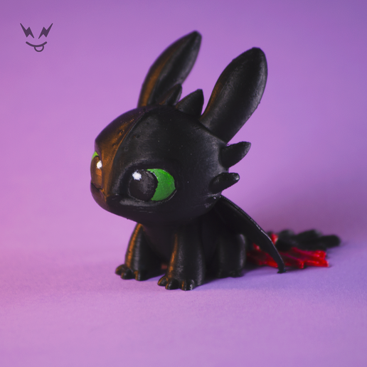 🚆 Toothless Chibi - How to Train Your Dragon・Archivo STL para Impresión ...