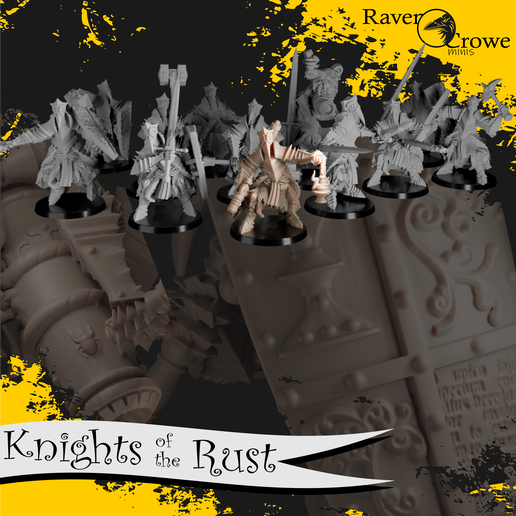 🎲 Knights of the Rust | Medium Set・ 3D File for 3D printing・Cults