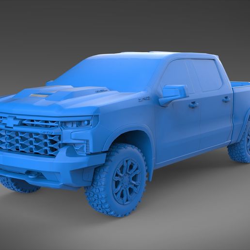 🚙 Chevrolet Silverado ZR2 2022 STL PRINTABLE MODEL・ STL File for 3D ...