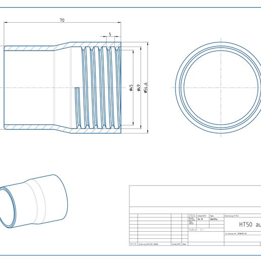 Fichier STL Adapter / Connecting HT50 to DN38 🧑‍🔧 ・Plan pour imprimante ...