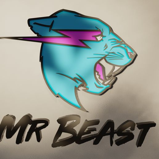 🪢 MrBeast Logo - Wall Mount / Resin Ready / No Supports・ STL File for ...