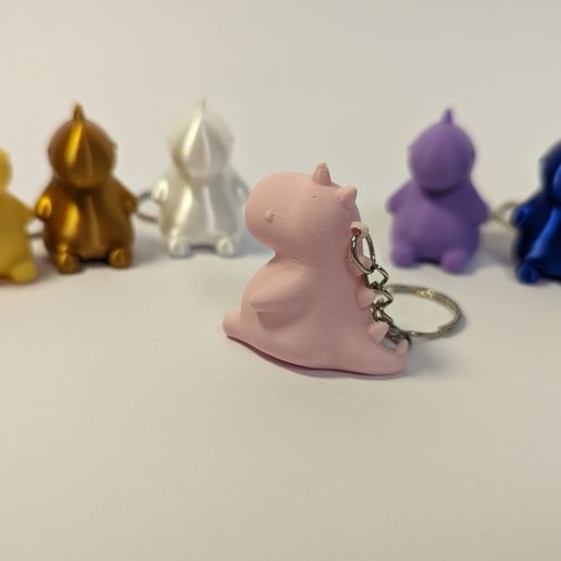Free STL file Chubby Dinosaur Keyring 🦖 (3MF)・Model to download and 3D ...