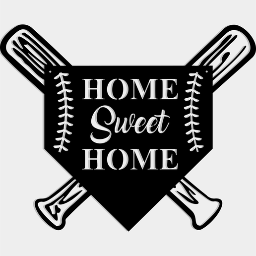 ⚾ Baseball 1 - 2D/3D Wall Art STL+SVG For CNC Router, Plasma, Waterjet ...