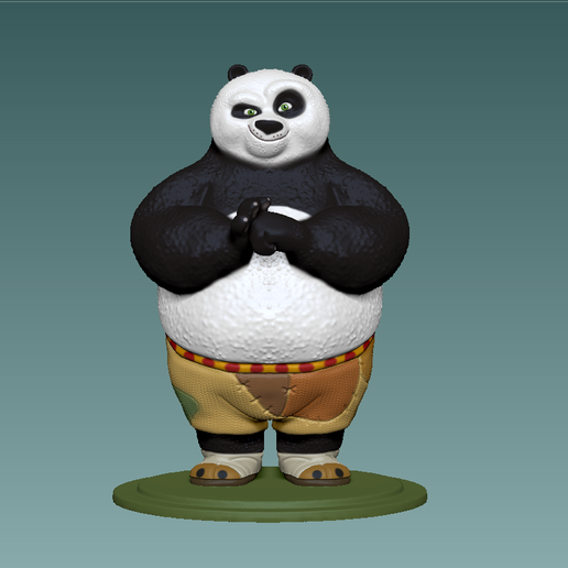 OBJ file Po Ping the cute panda from kung fu panda movie 🐼 ・3D ...