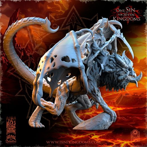 🧙 Realms of Mayhem Sorcerer on Undead Manticore・ 3D File for 3D ...