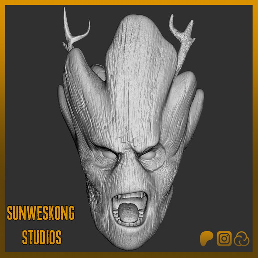 Archivo STL Groot Guardians Of The Galaxy Vol. 1 Headsculpt 🦸 ・Modelo ...