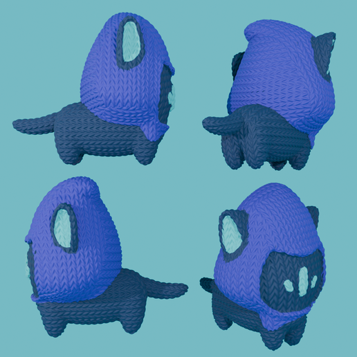 🐱 Knit Omen Cat・ 3D File for 3D printing・Cults