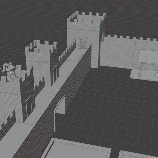 🎲 28mm scale Roman Fort with towers, walls and inner buildings・ 3D File ...