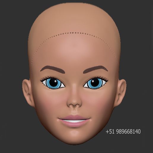barbie head size