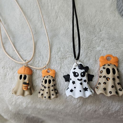 👻 Cute ghost jewelry collection・ 3D File for 3D printing・Cults