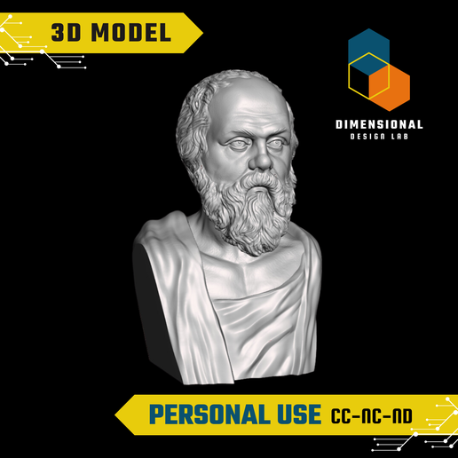 Fichier 3D Modèle 3D de Socrate - Fichier STL de haute qualité pour l'impression 3D (UTILISATION ...