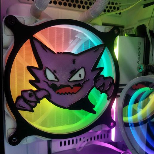 🐉 Fan Grille Pokemon Haunter Color Cover Fan 120mm・ STL File for 3D ...