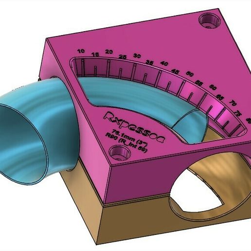 🚗 Elbow Cut (76.1mm 3" Rint59) Cutting Tool Holder・ STL File for 3D ...