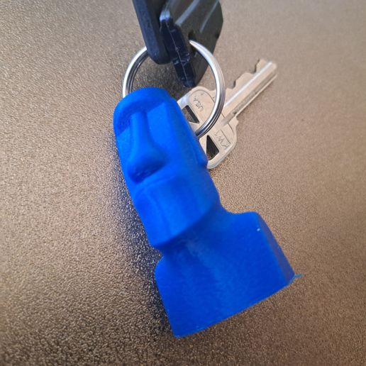 🗿 Moai Keychain・ 3D File for 3D printing・Cults
