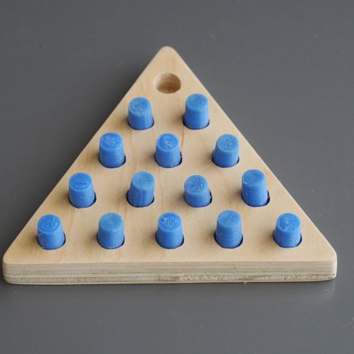Peg solitaire: plus and triangle・Free STL File for 3D printing and CNC ...