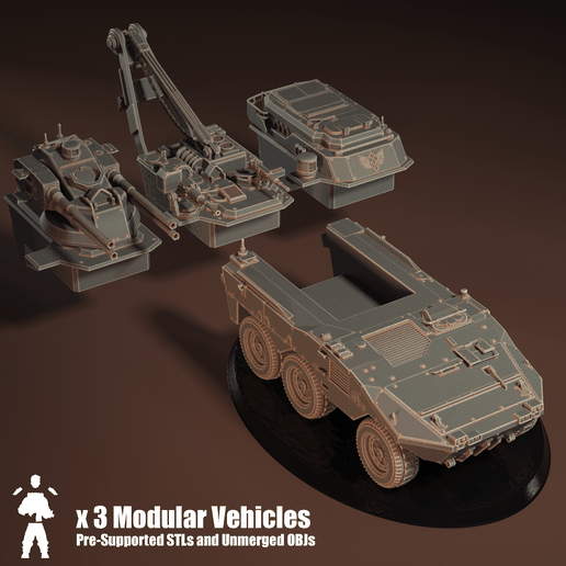 🍂 Testudo Modular Support Vehicles - Presupported・ 3D File for 3D ...