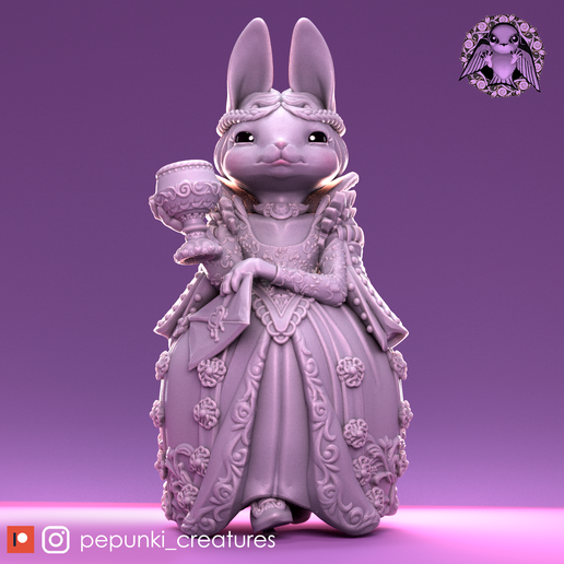 STL file Duchess bunny DND Mini 🦸 ・3D print design to download・Cults
