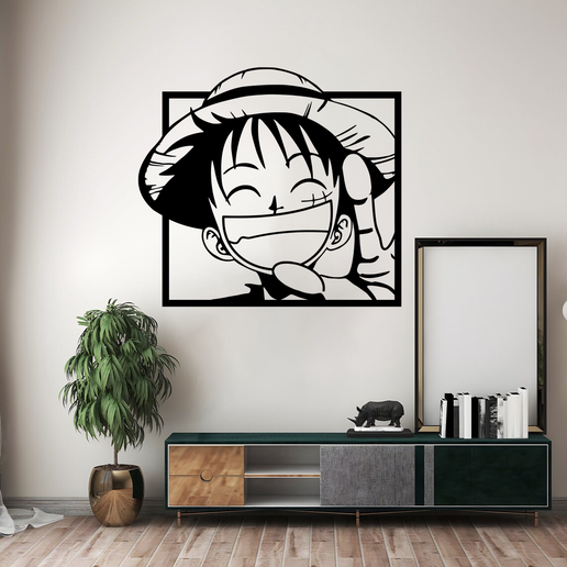STL file One Piece Luffy Wall Art #2 🎨 ・3D printable model to download ...