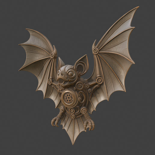 🦇 Mechanical Bat Wall Art・ STL File for 3D printing・Cults