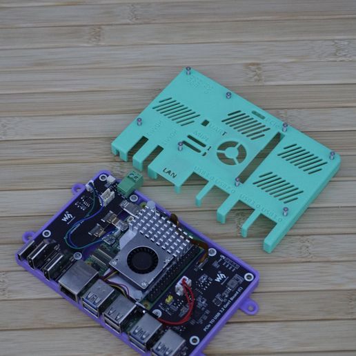💾 Raspberry Pi 5 & Waveshare connector & USB 3.0 PCB Adapter Housing by ...