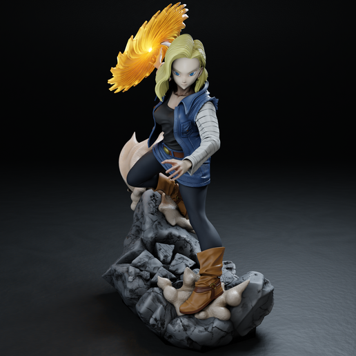 🤖 Android 18 - Dragon Ball・ 3D File for 3D printing・Cults