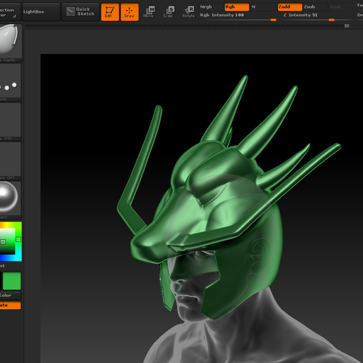OBJ file SHIRYU DRAGON HELMET V 1 COSPLAY 🐉 ・3D printer design to ...