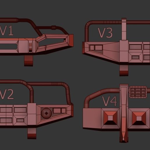 OBJ file Bull Bar Set#1 1:64 🐂 ・3D printable model to download・Cults
