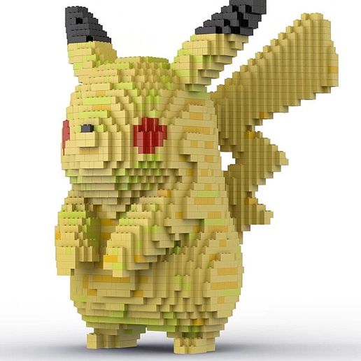 🐉 Pikachu Block Build・ 3D File for 3D printing・Cults