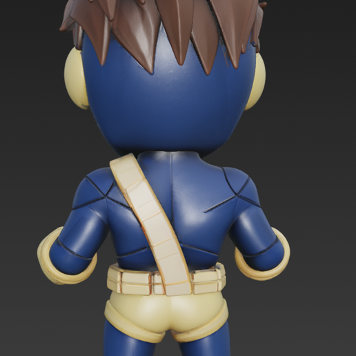 👾 Chibi Cyclops - X-Men Leader 3D Model・Fichier OBJ pour Impression 3D ...