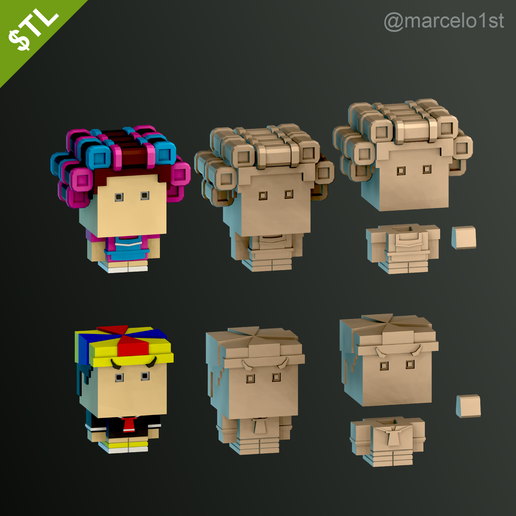 3D file CUBES Chaves - Chavo Del Ocho 👾 ・3D printing template to ...