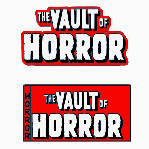 👾 2x THE VAULT OF HORROR Logo Display by MANIACMANCAVE3D・ STL File for ...