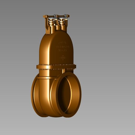 🚂 1/32 Scale 60" Gate Valve・Free 3D File for 3D printing・Cults