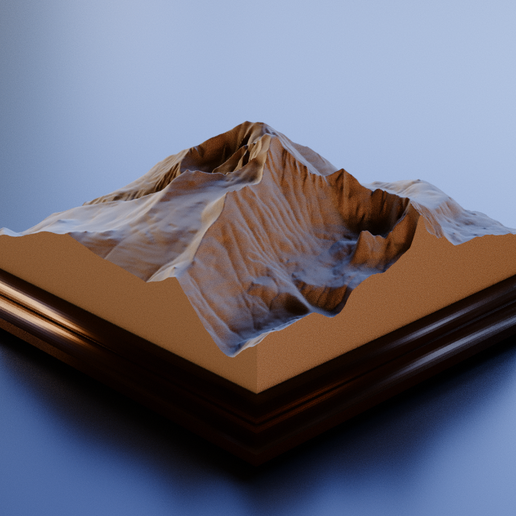 ⛰️ 3D Model Longs Peak Colorado・ STL File for 3D printing・Cults