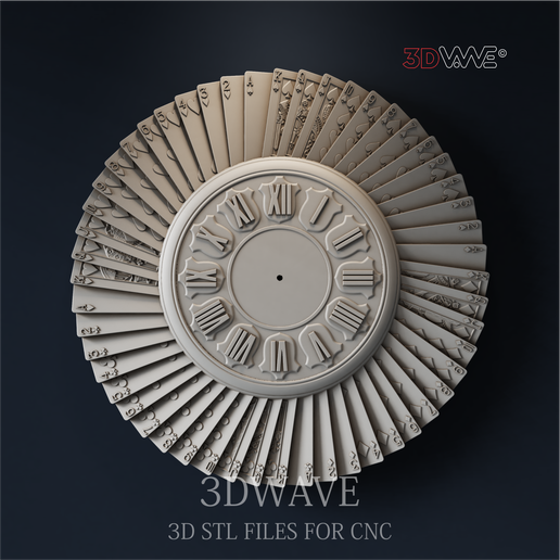 🕰️ WALL CLOCK 3d stl files for CNC・ STL Datei für CNC-Bearbeitung ...