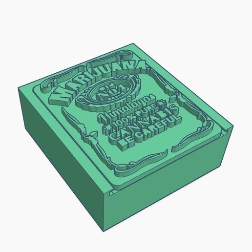 📦 WEED BOX WEED BOX MARIJUANA-WEED CONTAINER-NUMBER 1・ STL File for 3D ...