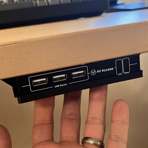 Free STL file AV Access 4K KVM over IP Under Desk Mount 🏢 ・Model to ...