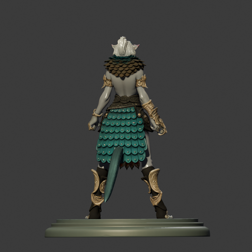 ♀️ Catfolk Female RPG・ STL File for 3D printing・Cults