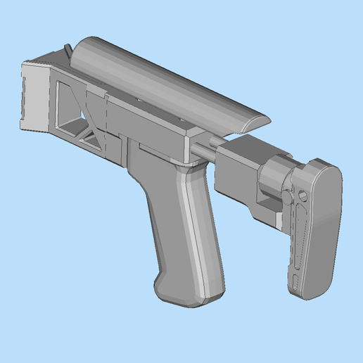 🦸 617 CCL Tactical Rifle Modified Stock (PKM) - 102 3D Printed Model (1 ...