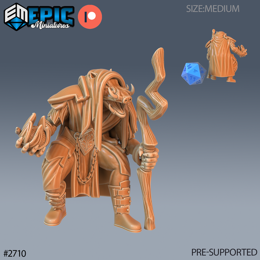 3D file Warthog Folk Tribe Warlock ‧ DnD Miniature ‧ Tabletop ...