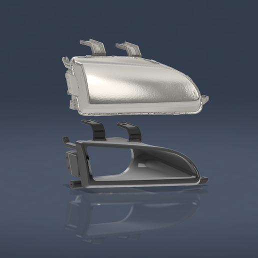 🥶 EG Civic Headlight Air Intake・ STL File for 3D printing・Cults