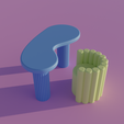 STL file Scale 1:6 chair and desk for Barbie doll, Rainbow High 🪑・3D ...